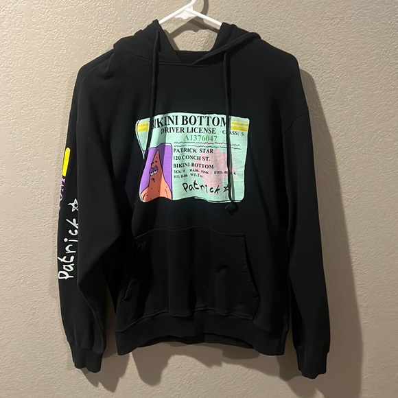 Nickelodeon | Shirts | Spongebob Black Sweatshirt Patrick License ...